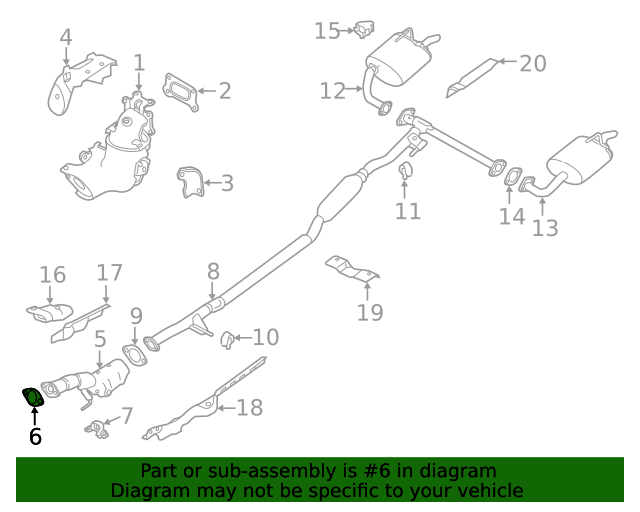 2017-2020 Nissan Converter & Pipe Gasket 20692-1HA0A | TascaParts.com