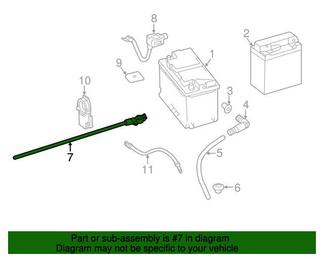 212-440-79-52 - Battery Cable 2013-2018 Mercedes-Benz | AutoNationParts.com