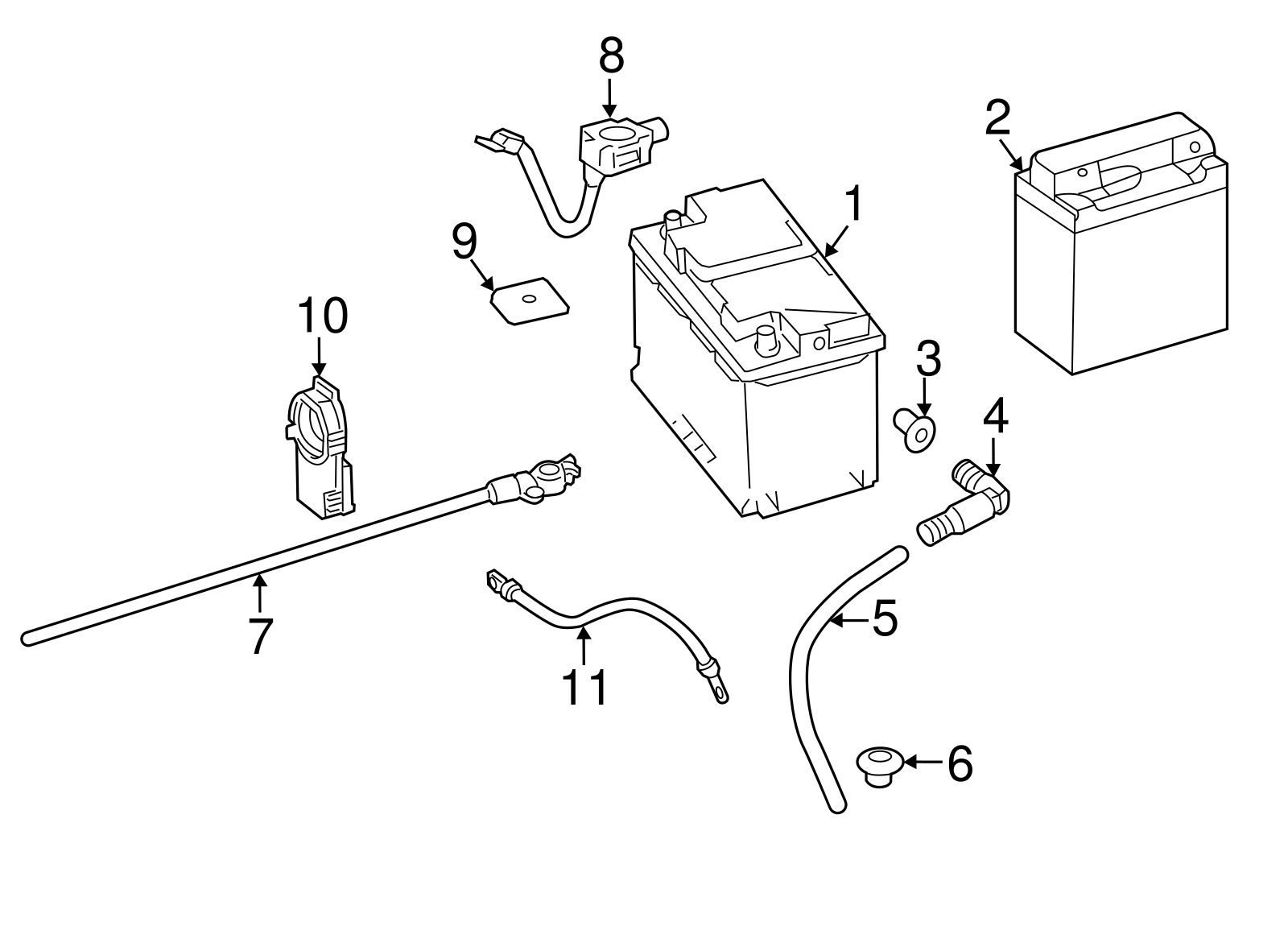 1994-2021 Mercedes-Benz Electrical System Battery 000-982-96-08-64 ...