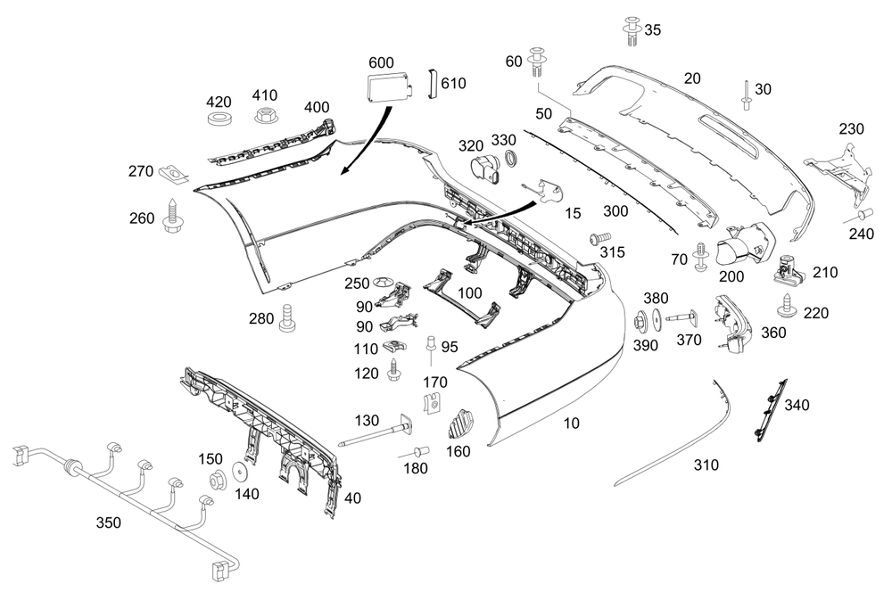 218-888-00-73 - Trim Molding 2012-2018 Mercedes-Benz | Mercedes-Benz ...