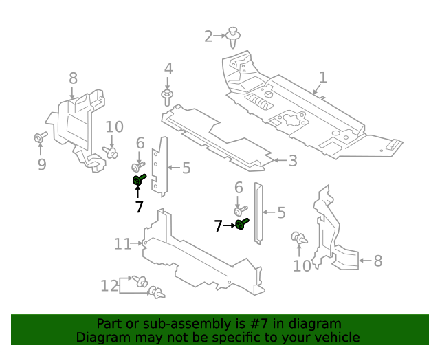Genuine OEM Ford Part - Wheelhouse Liner Rivet W715537-S300 | Genuine ...