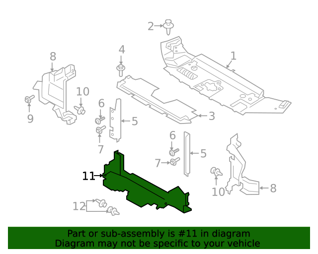 KB3Z-8327-D - Lower Deflector 2019-2021 Ford Ranger | Ford OEM Parts Direct