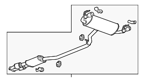 2023-2024 Chevrolet Blazer Exhaust Muffler with Exhaust Aftertreatment ...