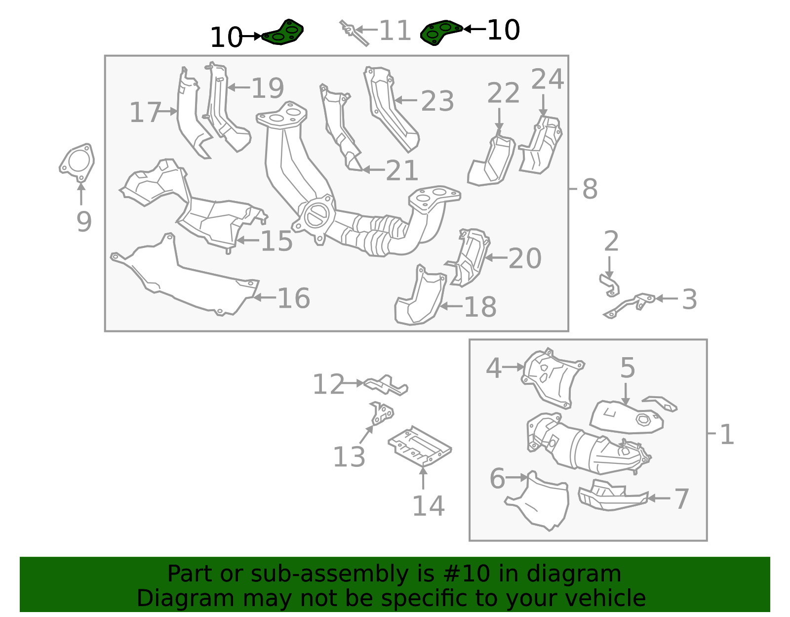 2014-2025 Subaru Cross Over Pipe Gasket 14038AA051 | Subaru Parts Store
