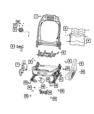 2017-2025 Jeep Compass Front Seat Shield 6MJ74DX9AD | Mopar eStore