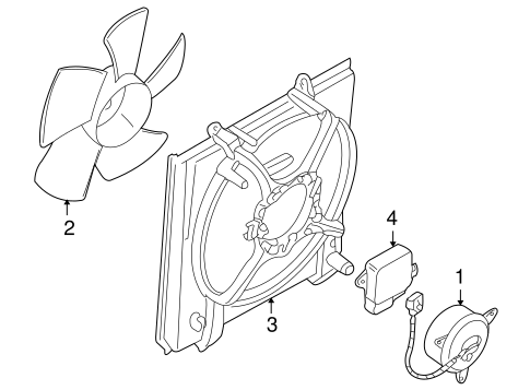 Cooling Fan for 2004 Mitsubishi Lancer | Mitsubishi Parts Warehouse