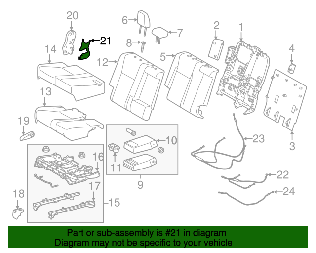 71629-0E010-A0 - Hinge Cover - 2014-2019 Toyota Highlander | OEM ...