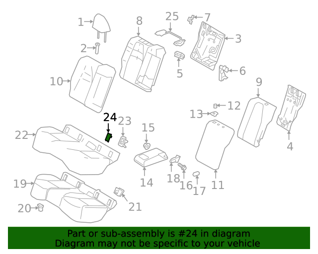 2020-2021 Toyota Corolla Child Restraint Anchor Plate 73731-02030-C0 ...