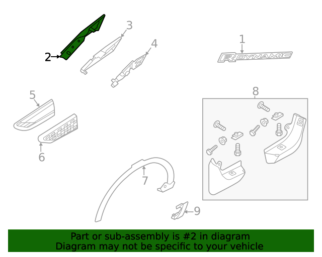 2015-2023 Land Rover Discovery Sport Finish Molding LR072486 ...