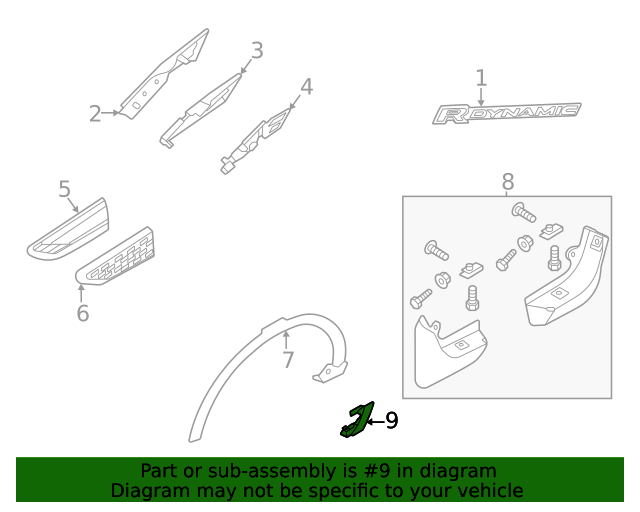 Genuine OEM Lower Molding Part# LR087821 Fits 2016-2023 Land Rover ...