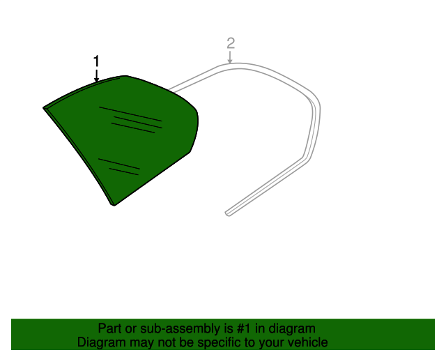 Genuine BMW 51-37-7-207-886 | Quarter Glass | FREE Shipping on Most ...