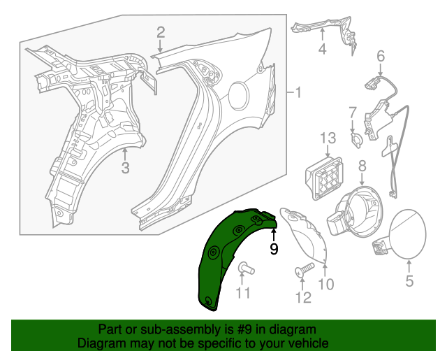 2017-2019 Hyundai Ioniq Wheelhouse Liner 86824-G2000 | OEM Parts Online
