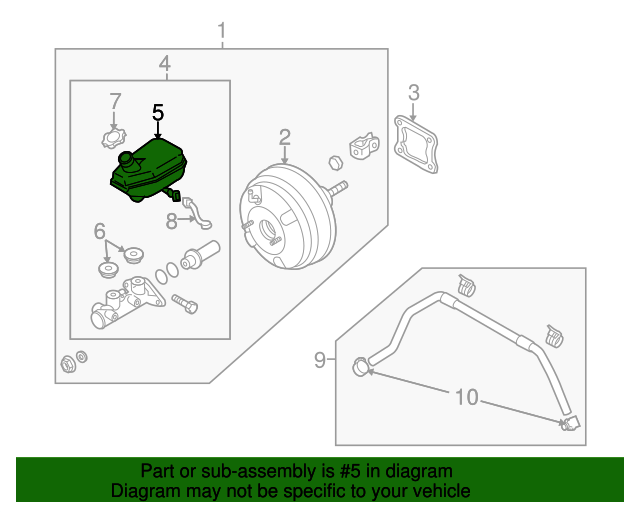 58529-4D500 - Master Cylinder Reservoir 2006-2014 Kia Sedona | Kia ...
