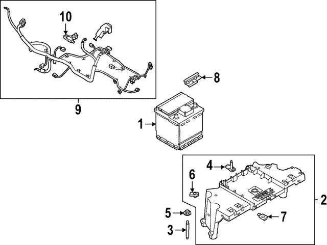 2022-2024 Ford F-150 Lightning Battery Cable Harness PL3Z-14300-K | OEM ...