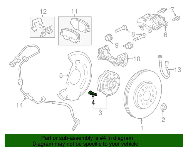 2016-2022 Chevrolet Wheel Bolt 9599489 | TascaParts.com