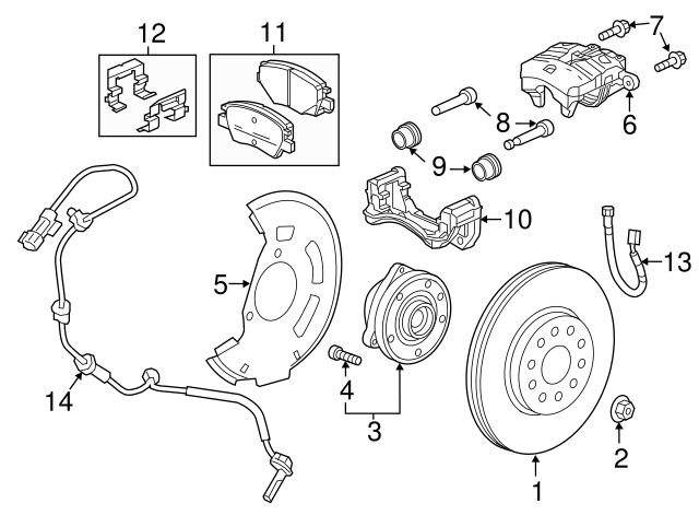 2017-2023 Chevrolet Wheel Bearing and Hub Assembly 13524087 ...