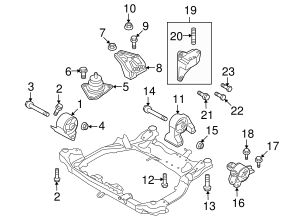 21830-1M000 - Trans Mount 2010-2013 Kia | Kia.Parts Store