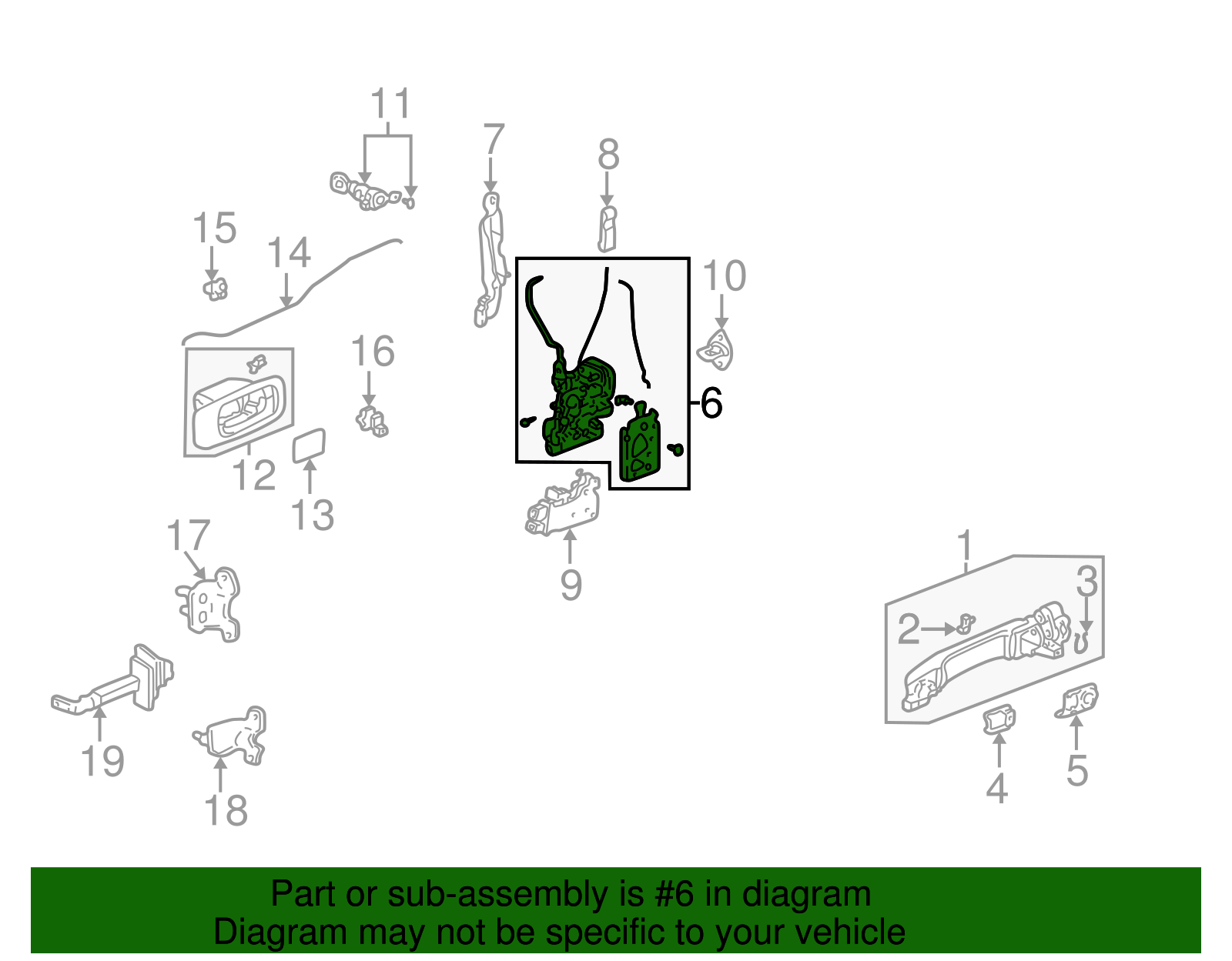 72152-S9A-A02 - Lock Assembly 2002-2006 Honda CR-V | Honda Parts Online