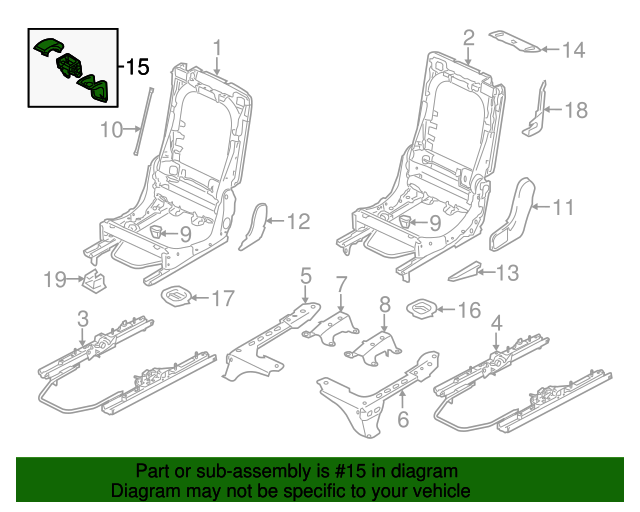 4L0-898-632-K50 - Release Handle 2007-2015 Audi Q7 | Audi OEM Parts