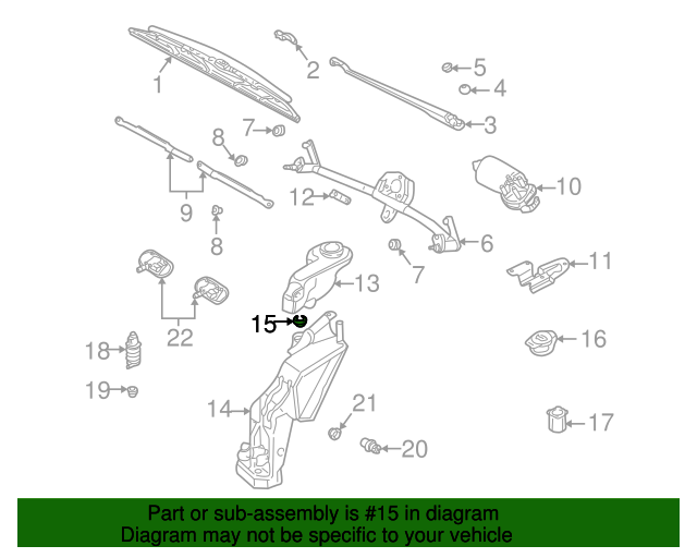2002-2009 Audi Washer Reservoir Seal 8E0-955-465-B | Genuine Audi Parts