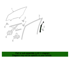67404-47030 - Window Channel 2010-2015 Toyota | AutoNationParts.com