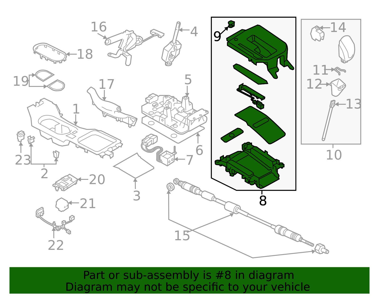 2017-2023 Subaru Shift Indicator 35170FL062 | Subaru Parts Guys