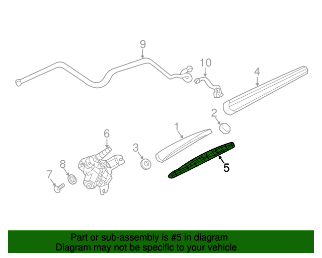2022 GM Rear Window Wiper Blade, 12.2 in 85118765 | GMPartsDirect.com
