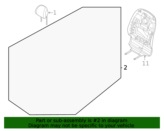 Hyundai - 88300-AR620-JT1 - Seat Back Assembly - 2022-2023 Genesis GV70 ...