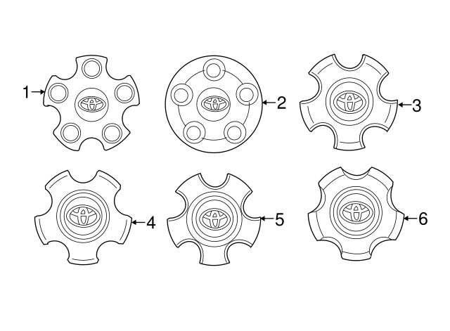 2007-2017 Toyota Wheel Cap 42603-0C090 | AutoNationParts.com