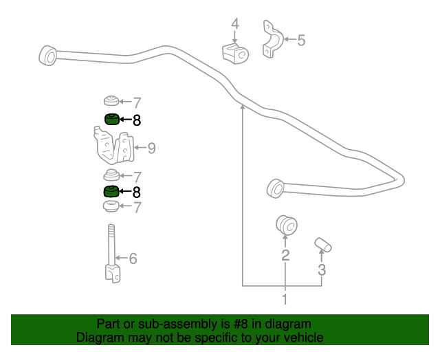48817-30010 - Suspension Stabilizer Bar Link Bushing 1984-2007 Toyota ...