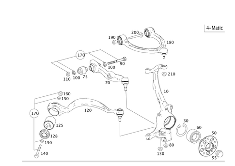 4MATIC® Steering Knuckle & Control Arm for 2009 Mercedes-Benz S 600 ...
