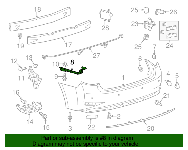 2013-2018 Lexus Bumper Cover Support Rail 52157-06060 | AutoNationParts.com