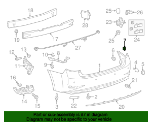 Lexus OEM Bumper Cover Pad Part# 52462-33030 | OEM Vehicle Parts