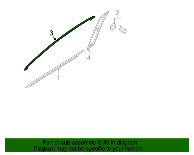 82860-A9010 - Window Molding 2015-2021 Kia Sedona | Kia.Parts Store