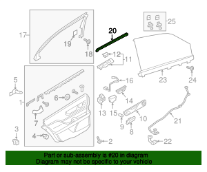 Genuine OEM Ford Part - Weatherstrip Door Belt GD9Z-5425860-A | Genuine ...