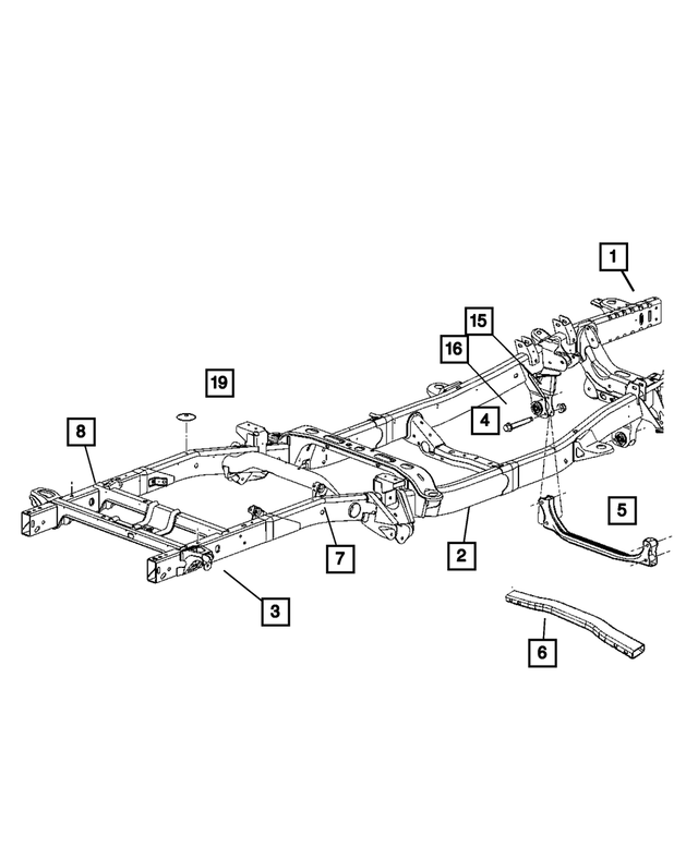 2004 Dodge Ram 2500 Chassis Frame Assembly 52021557AG | Mopar Estores