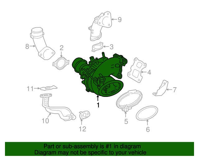 17201-36030 - Turbocharger For 2015-2024 Lexus | Lexus OE Parts
