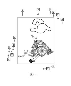 2019-2024 Mopar Water Pump 68261224AG | My Mopar Parts