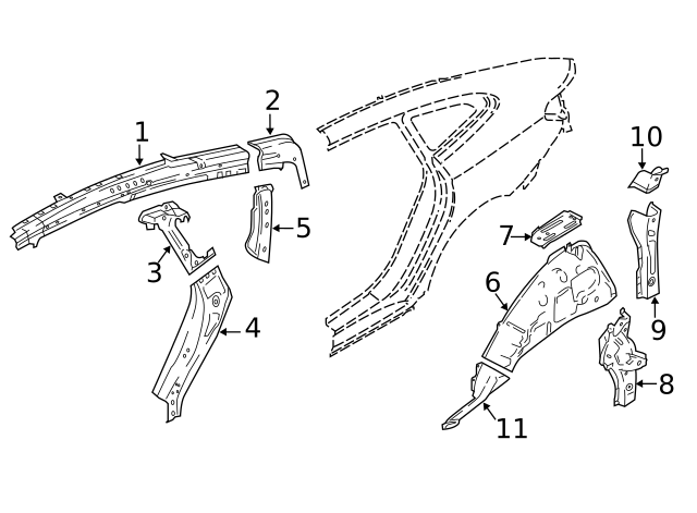 41007437487 - 2018-2019 BMW 640i xDrive Gran Turismo Upper Brace (41-00 ...