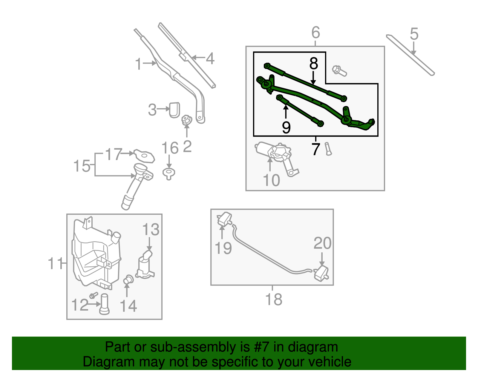 2009-2025 Nissan Wiper Linkage 28840-1EA0A | Team Nissan Inc.