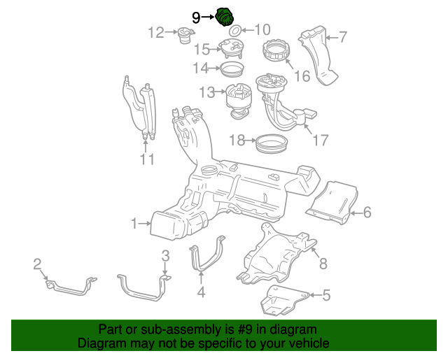 1J0-201-550-BF-9B9 - Cap 1993-2001 Audi | Audi OEM Parts