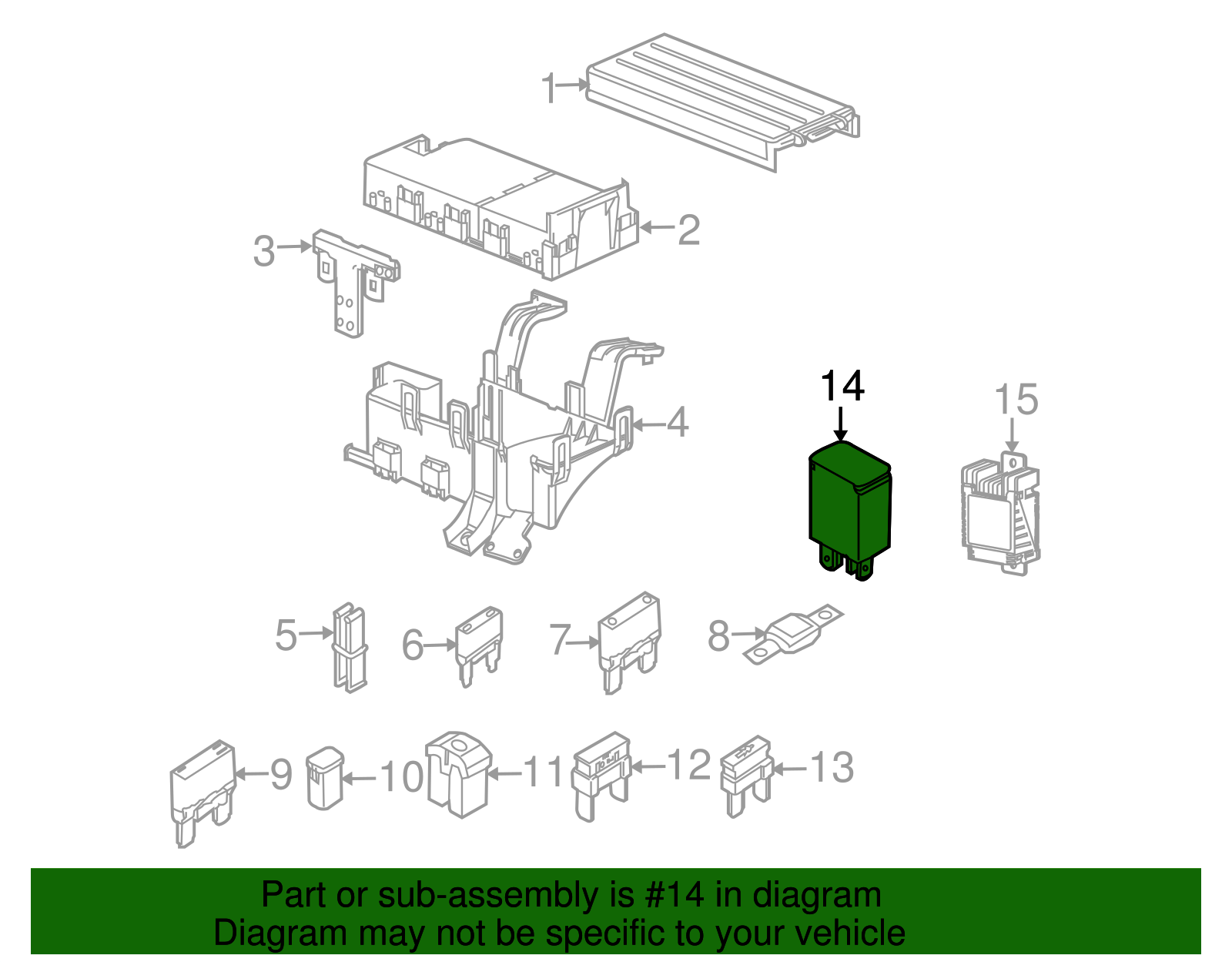 Genuine OEM Ford Part - Accessory Power Relay HU5Z-14N089-B | Genuine ...