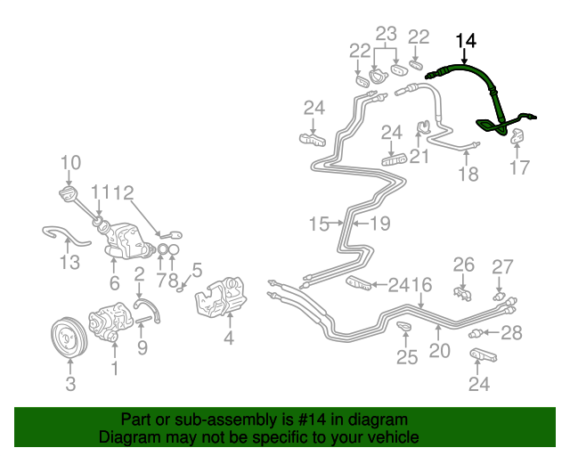 2002-2005 Porsche 911 Power Steering Pressure Line 996-347-443-11 ...