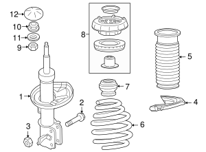 2011-2019 GM Front Suspension Strut Mount 22809842 GM | GMPartsDirect.com