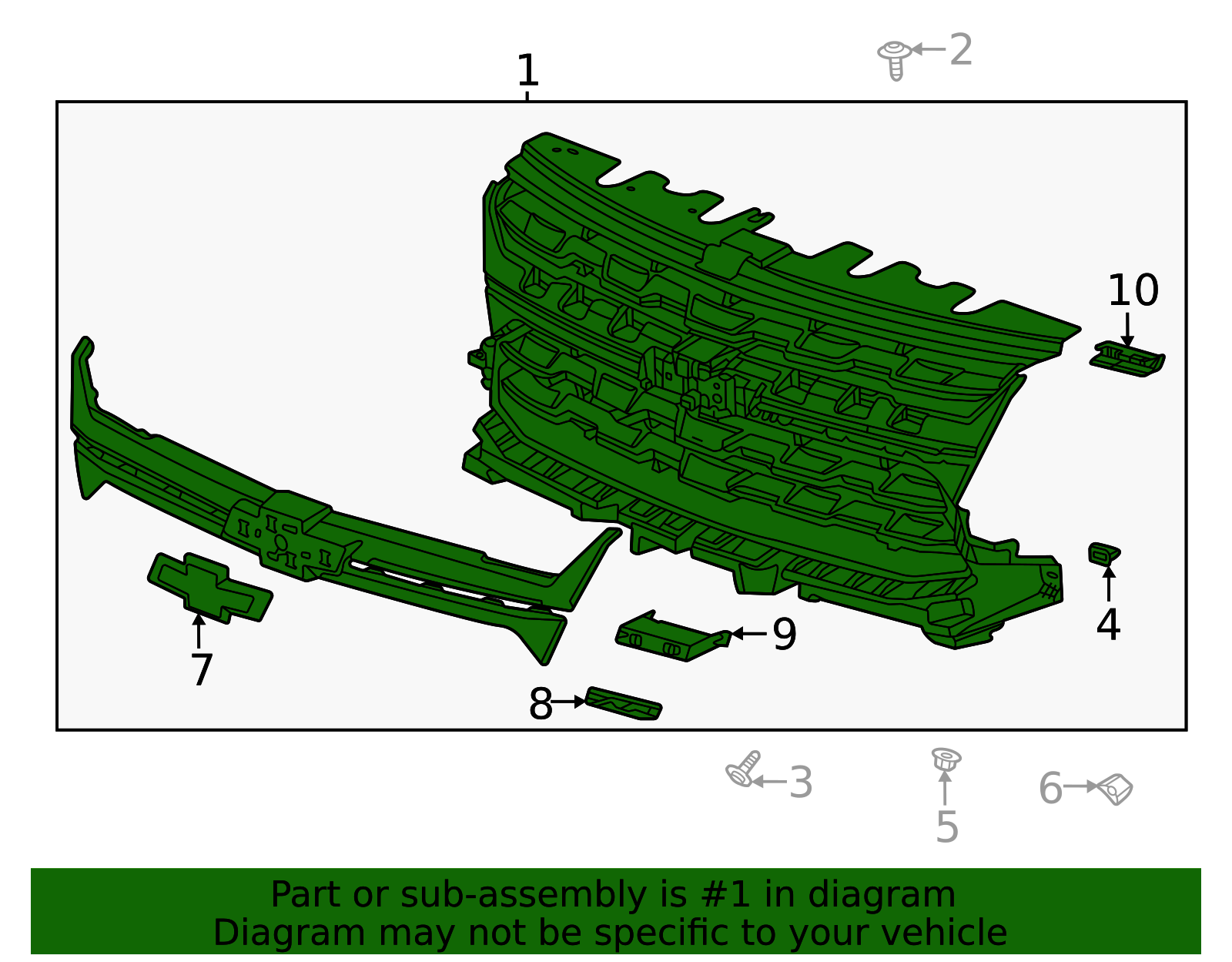 84925163 - 2021-2022 Chevrolet Colorado - Black Front Grille | My GM Part