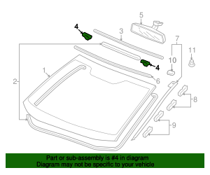 91568-SWA-A01 - Clip Front Windshield (Upper) - 2007-2013 Honda ...