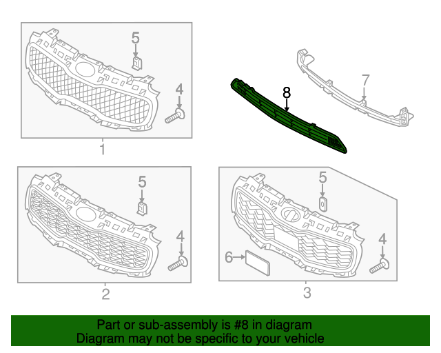 86569-D9000 - Lower Grille 2017-2019 Kia Sportage | Kia.Parts Store