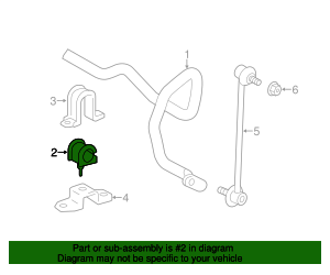 2004-2020 Toyota Suspension Stabilizer Bar Bushing (Front) 48815-AE030 ...