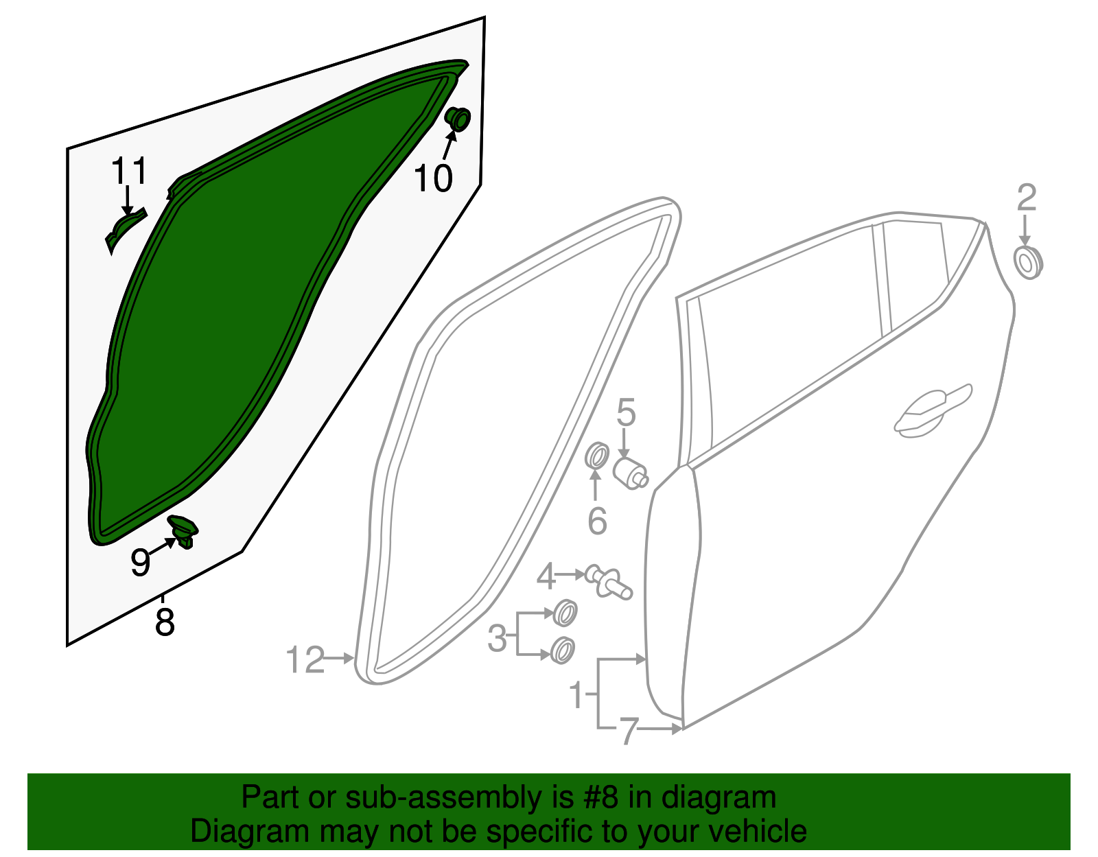 2014-2018 Mazda 3 Door Weather-Strip BHN9-73-760C | QuirkParts