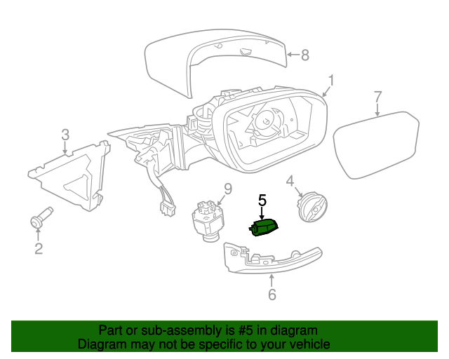 2015-2022 Land Rover Range Rover Sport Puddle Lamp LR065365 | OEM Parts ...